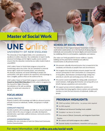 Master of Social Work Student Resources - UNE Online | UNE Online ...