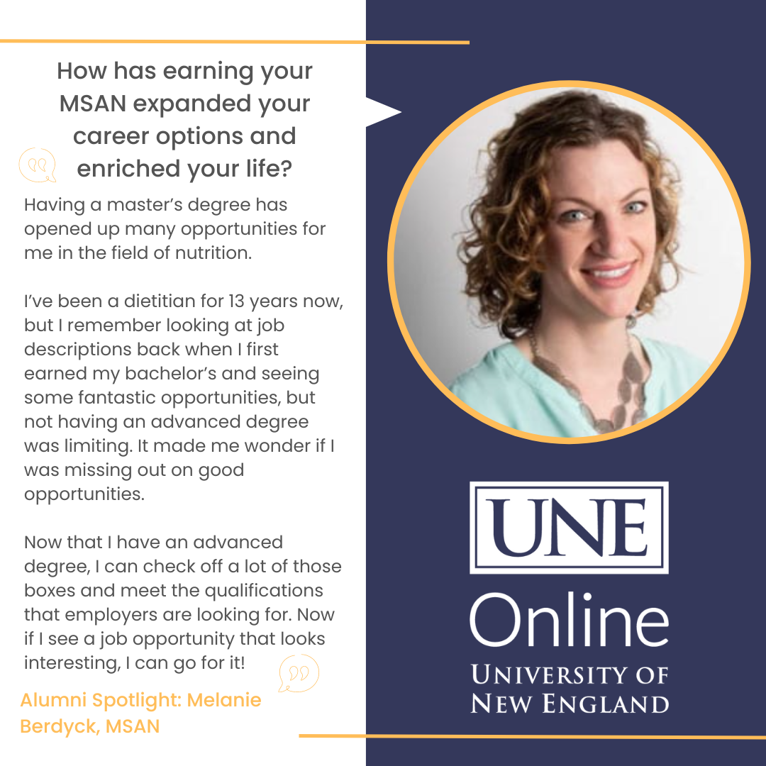 Alumni Spotlight: Melanie Berdyck, MSAN | UNE Online