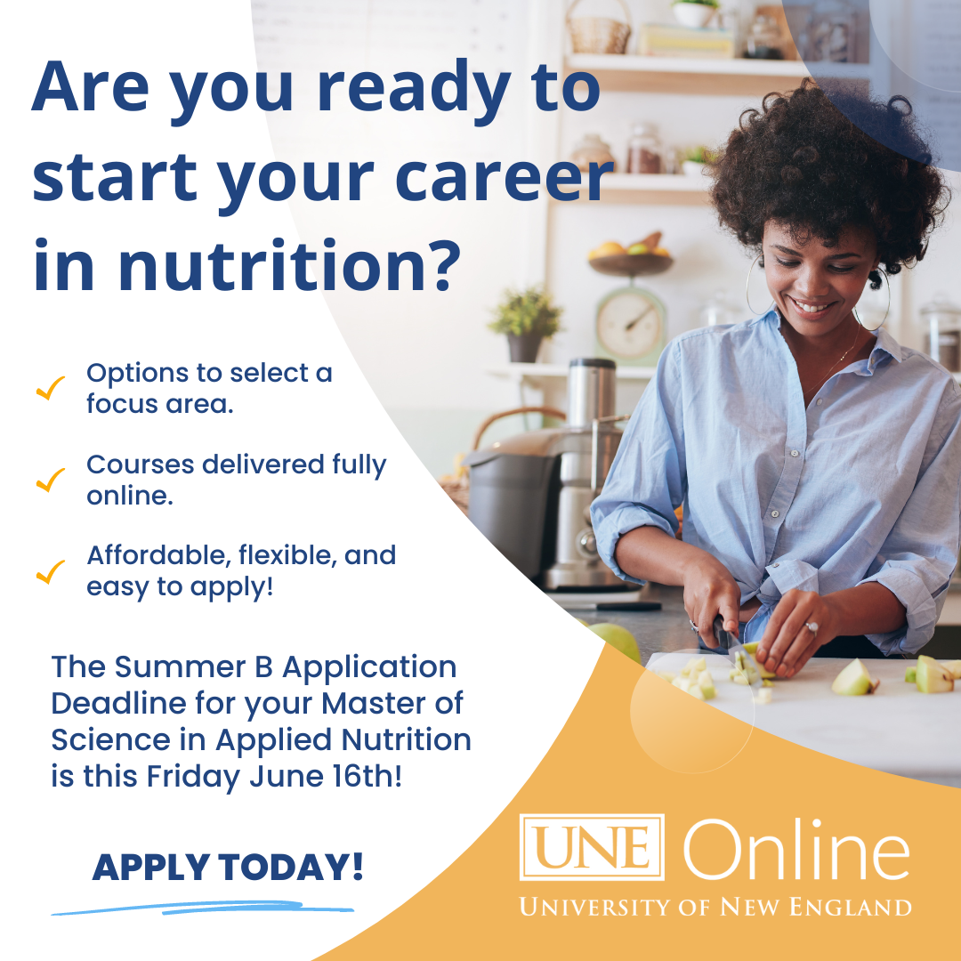 Master of Science in Applied Nutrition Application Deadline is June ...