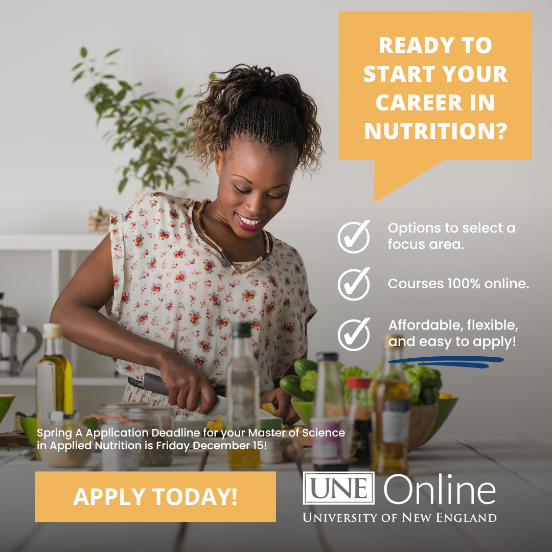 Ready to start your career in nutrition? | UNE Online