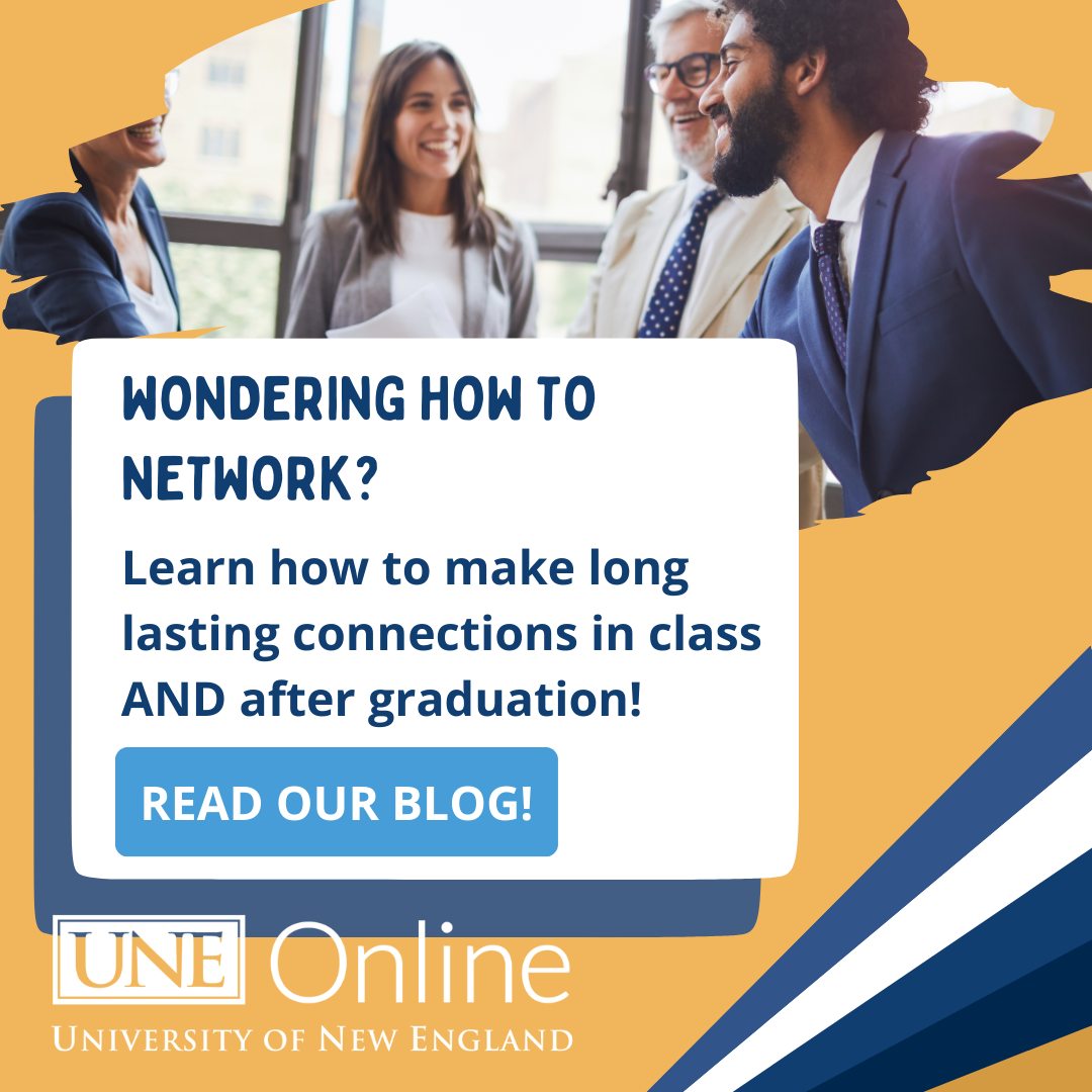 Networking for Success: Tips for UNE Online Students | UNE Online